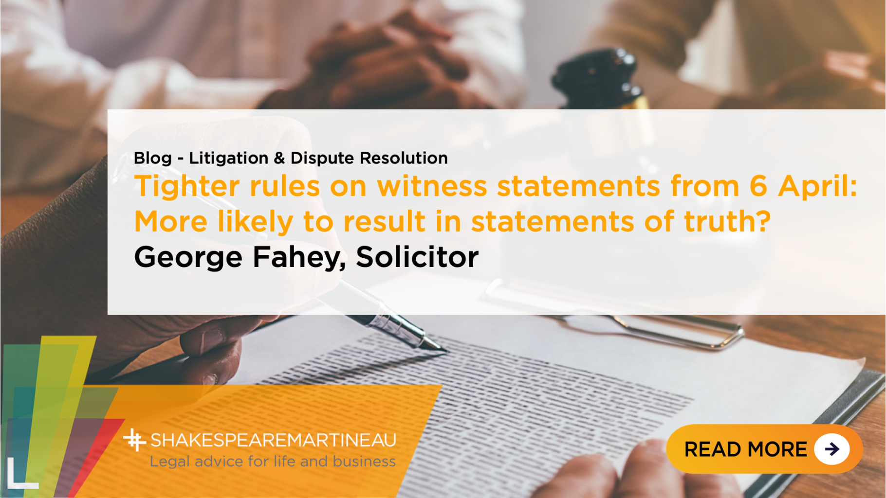 New rules on witness statements from 6 April - Business & Property Courts