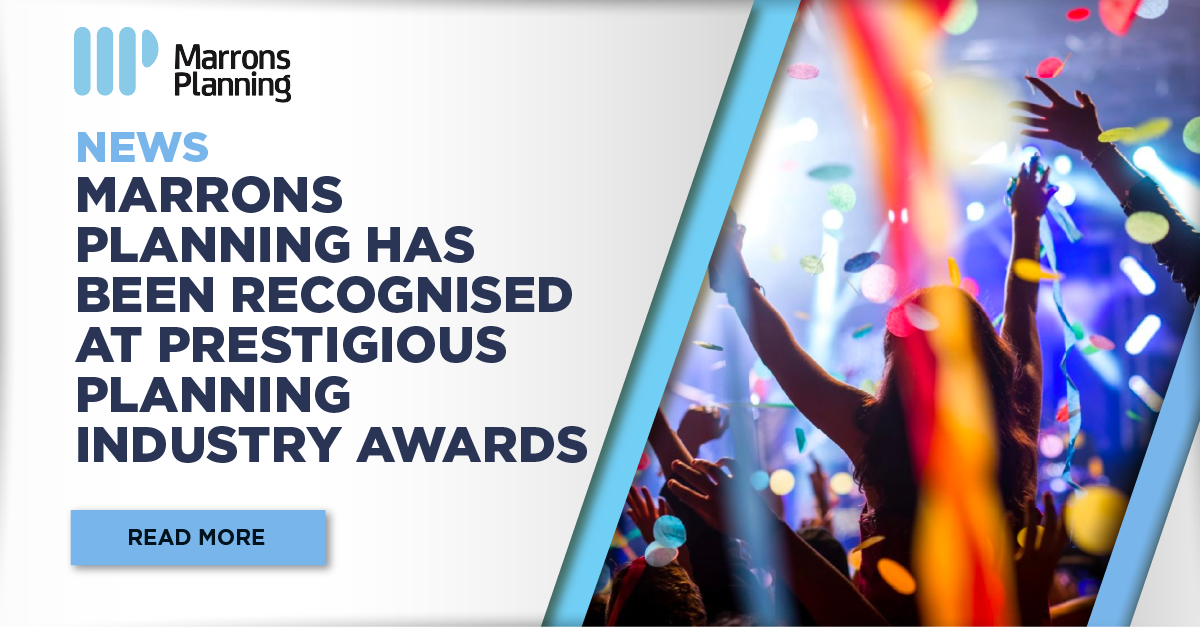 Marrons Planning recognised at prestigious planning industry awards