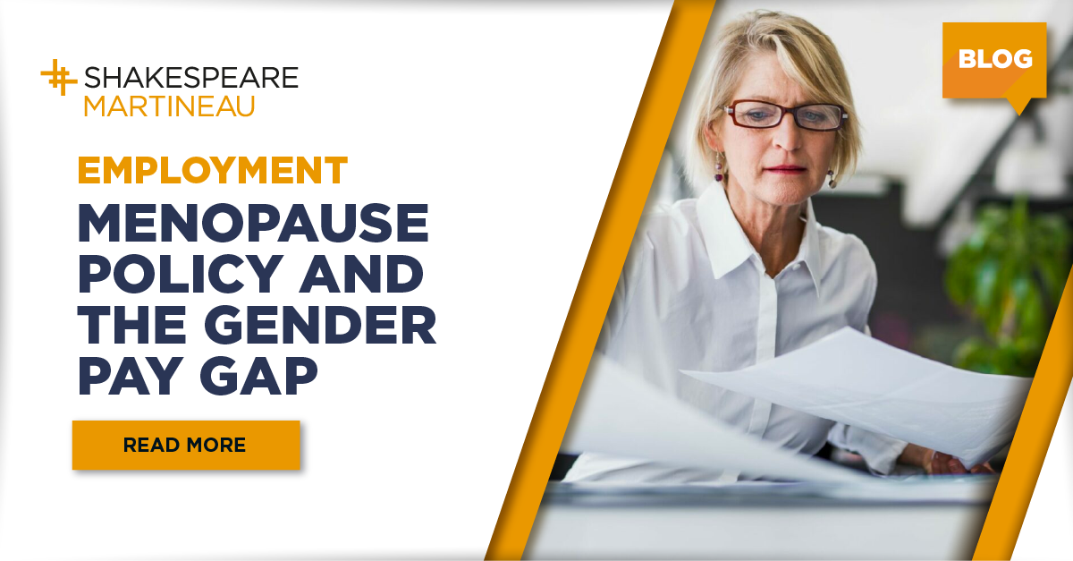 Menopause policy and the gender pay gap