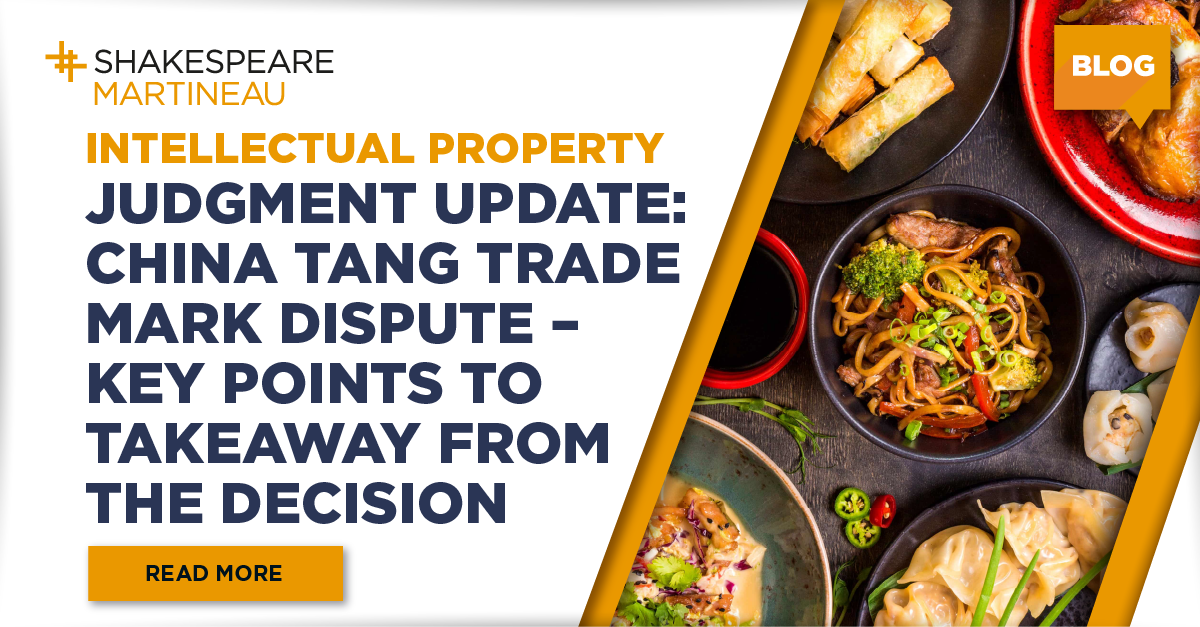 Intellectual Property Judgment update: China Tang Trade Mark Dispute ...