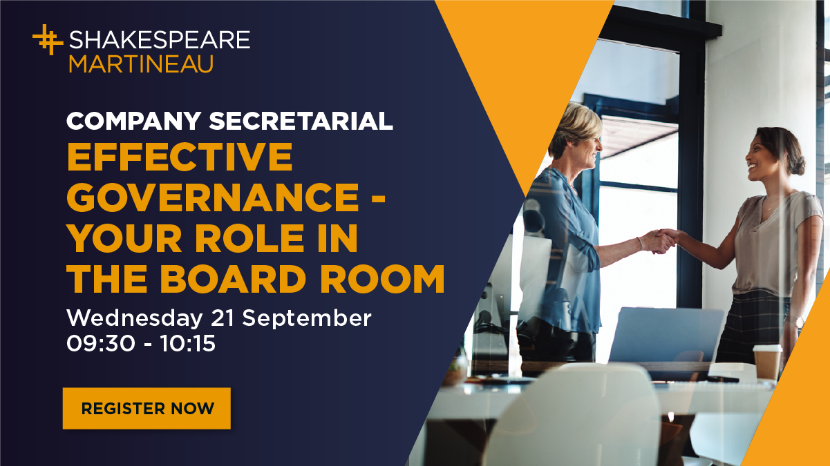 Effective Governance - your role in the board room | Shakespeare Martineau