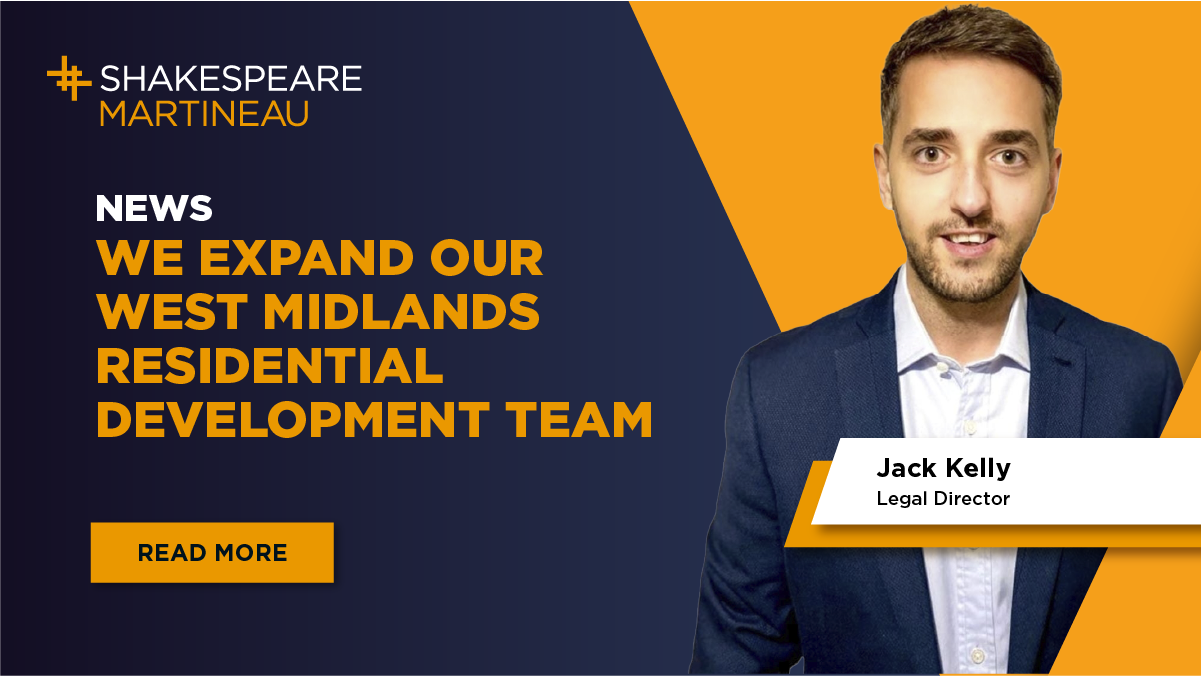 We expand our West Midlands residential development team