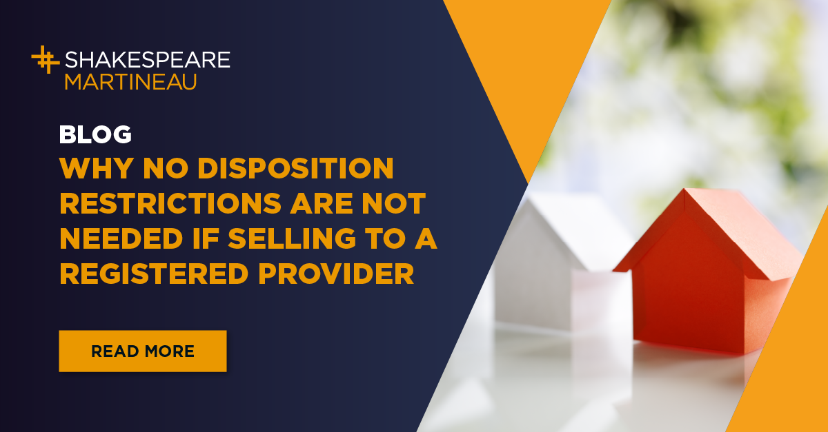 Why no disposition restrictions are not needed if selling to a ...