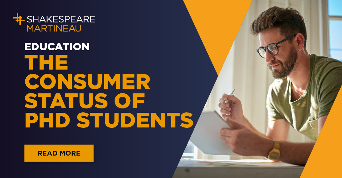 The consumer status of PhD students