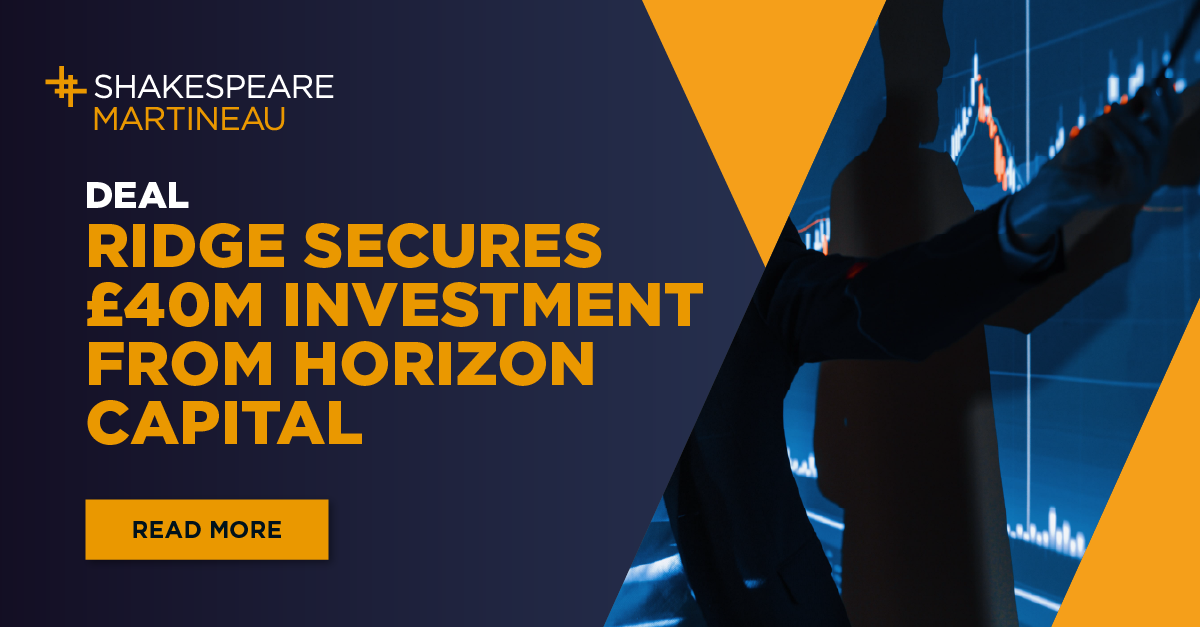 Ridge secures £40m investment from Horizon Capital